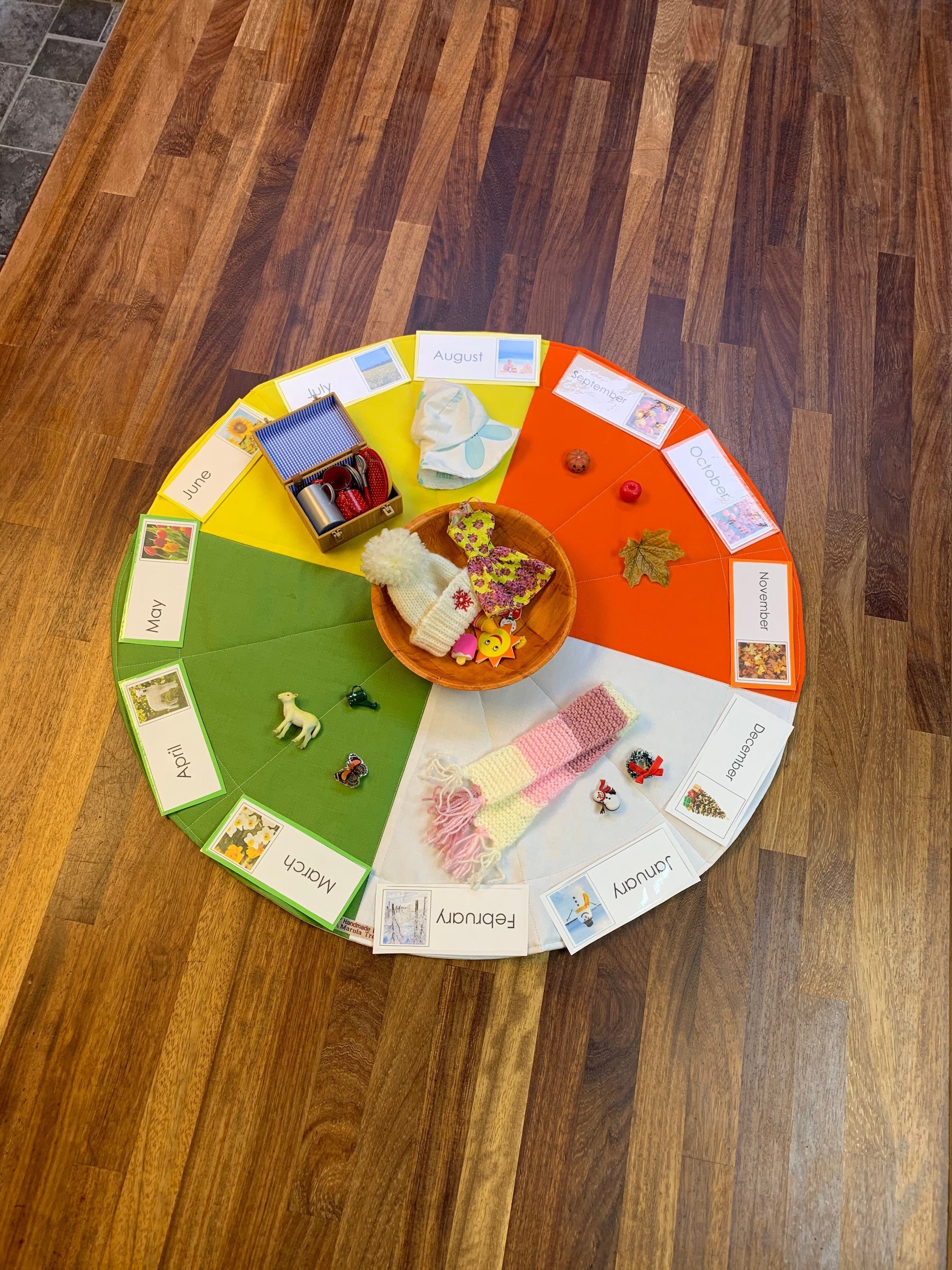 Montessori Seasons Mat Montessori education Montessori Play | Etsy