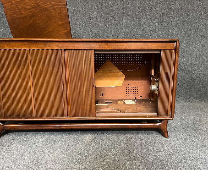 Vintage Mid Century Stereo Console Record Player Cabinet by Packard ...