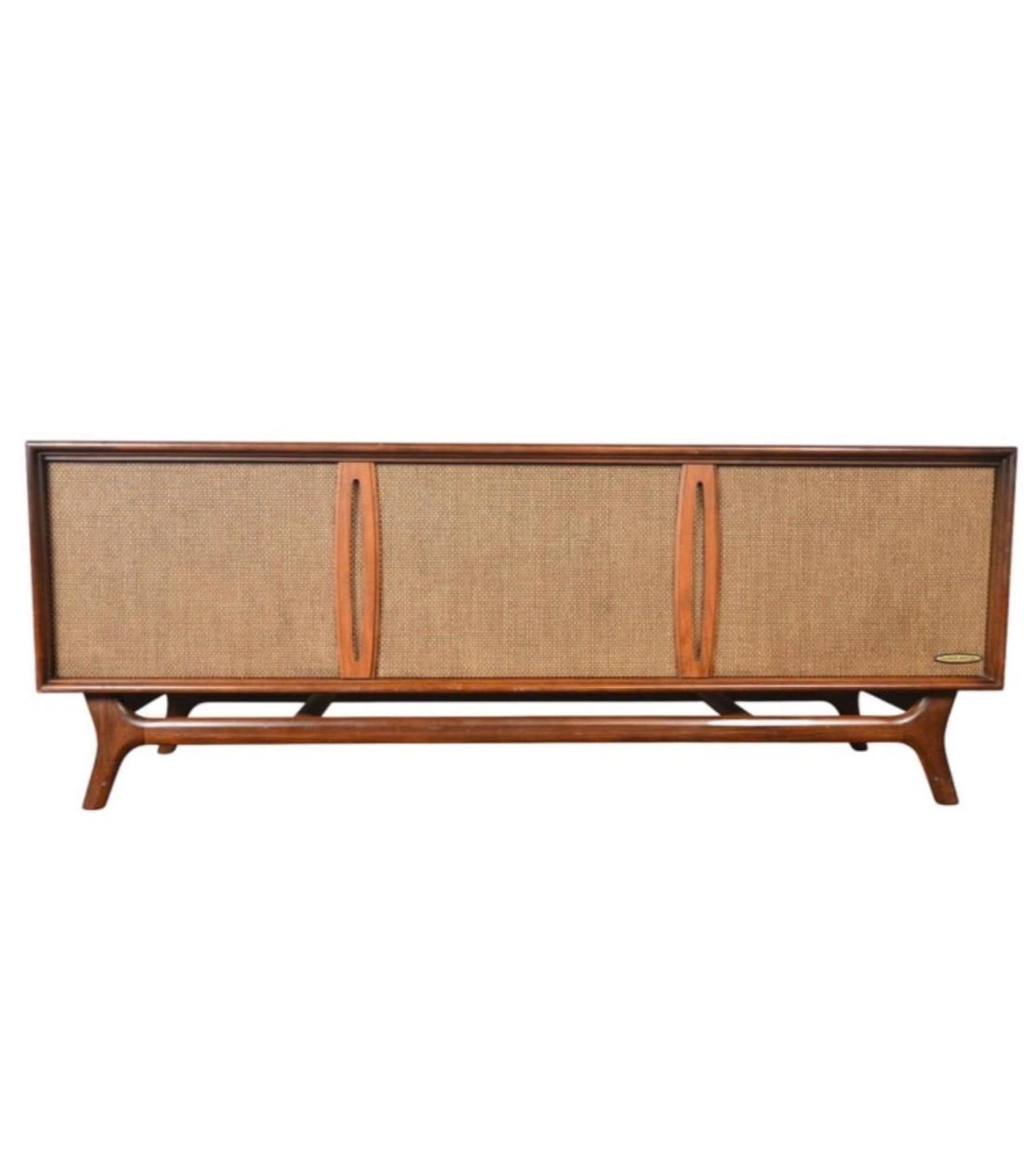 Atomic Vintage Mid Century Stereo Console Record Player Cabinet by ...
