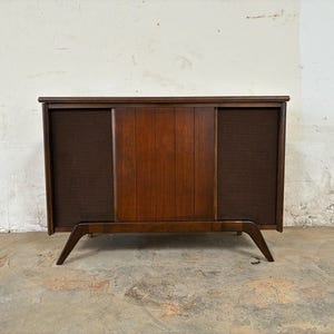 Vintage Mid Century Stereo Console Record Player Console by Ge/general ...
