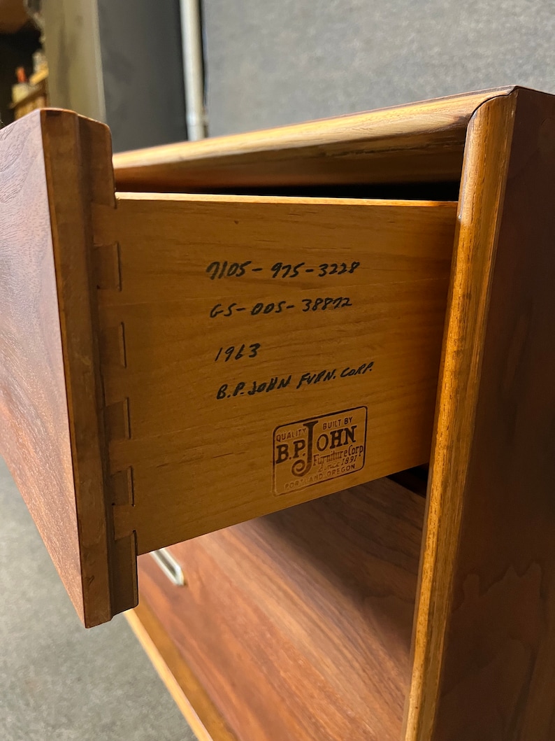 Vintage Mid Century Credenza by BP John - Etsy