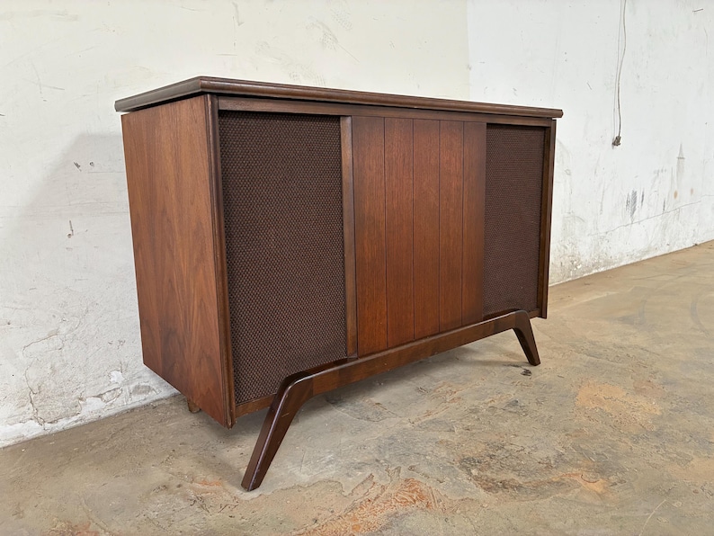 Vintage Mid Century Stereo Console Record Player Console by Ge/general ...