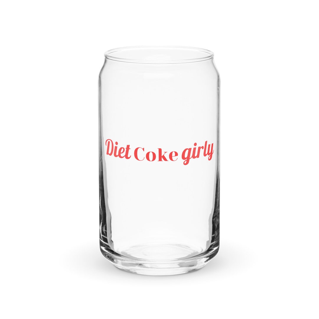 Diet Coke Glass Tumbler: Girly Beer Can Glass, 16 Oz - Etsy