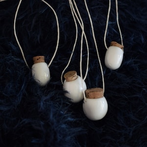 Glossy White Porcelain Vial L Ceramic Bottle L Unique Urn - Etsy