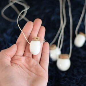 Glossy White Porcelain Vial L Ceramic Bottle L Unique Urn - Etsy