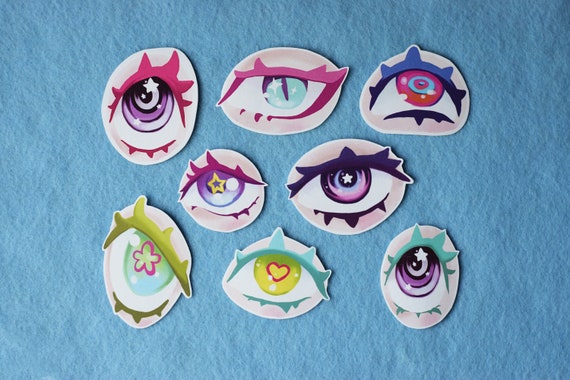 Anime Eyes Sticker Bundle Vinyl Stickers Unique | Etsy