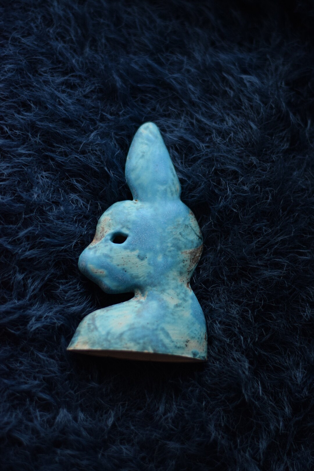 Textured Ceramic Rabbit Bust | Interior Decoration | Collectibles - Etsy
