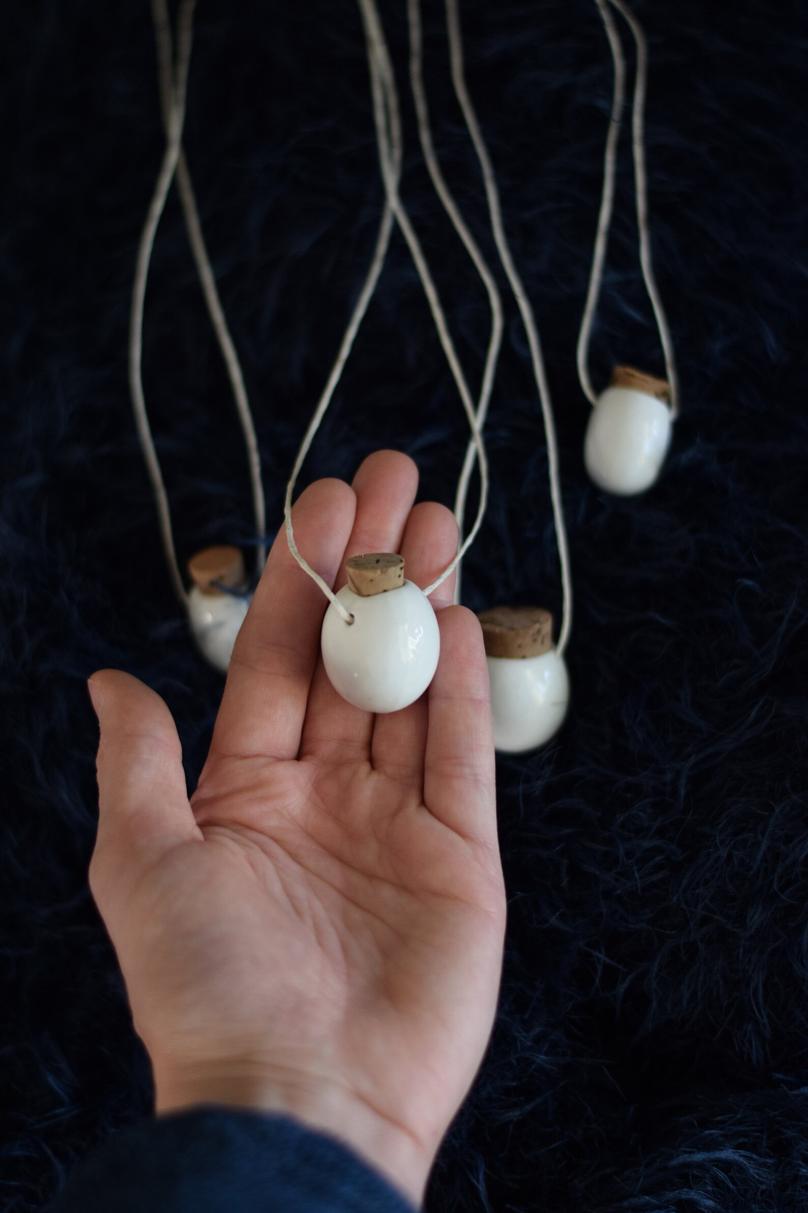 Glossy White Porcelain Vial L Ceramic Bottle L Unique Urn - Etsy