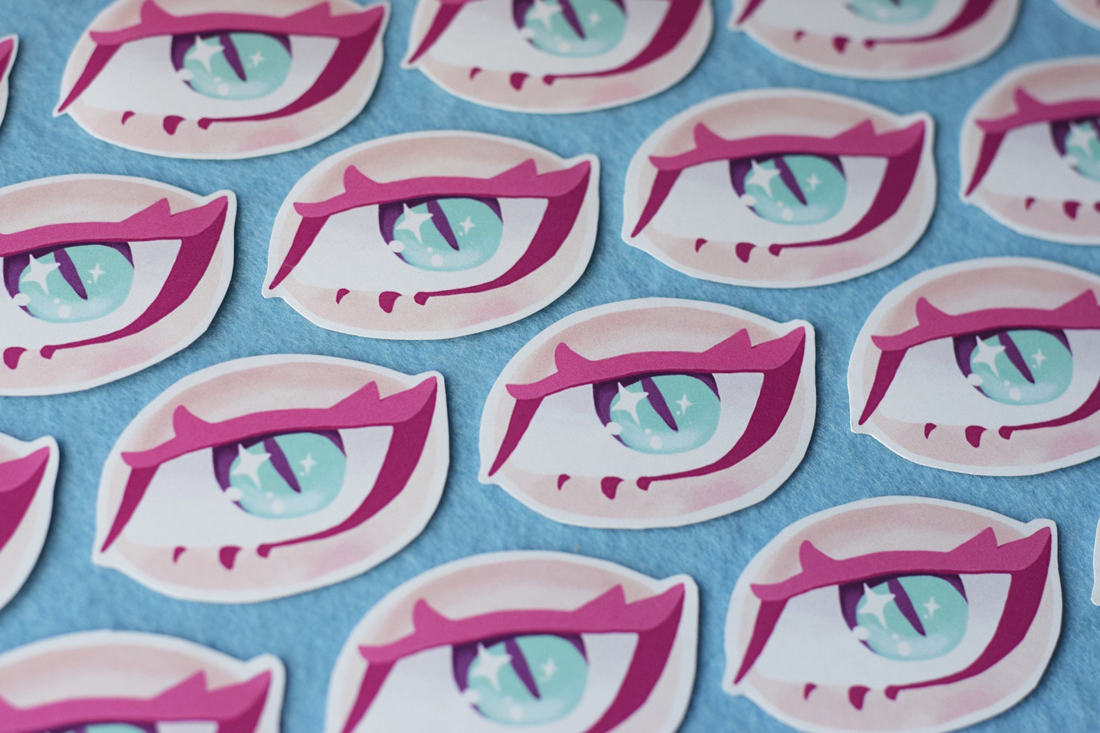 Bright Anime Eye | Vinyl Paper Sticker | Car Decal | Phone Case Sticker ...