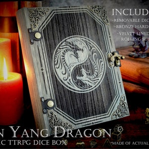 D&D Dice Box - "yin Yang" Mystic Battle Box W/ Dice Tower | Dnd Dice ...