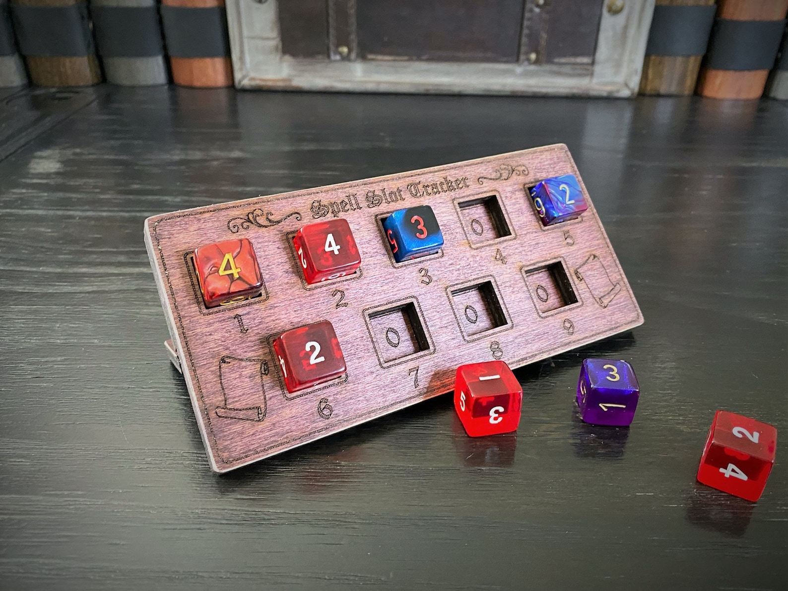 Upright D&D Spell Slot Tracker Dungeons and Dragons Dice Box - Etsy