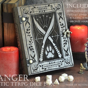 Ranger Class D&D Dice Box - Battle Box W/ Dice Tower| Dnd Dice Tray ...