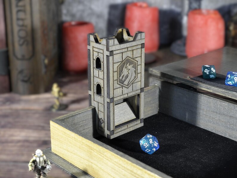 D&D Dice Box - "filigree" Mystic Legacy Battle Box W/ Dice Tower | Dnd ...