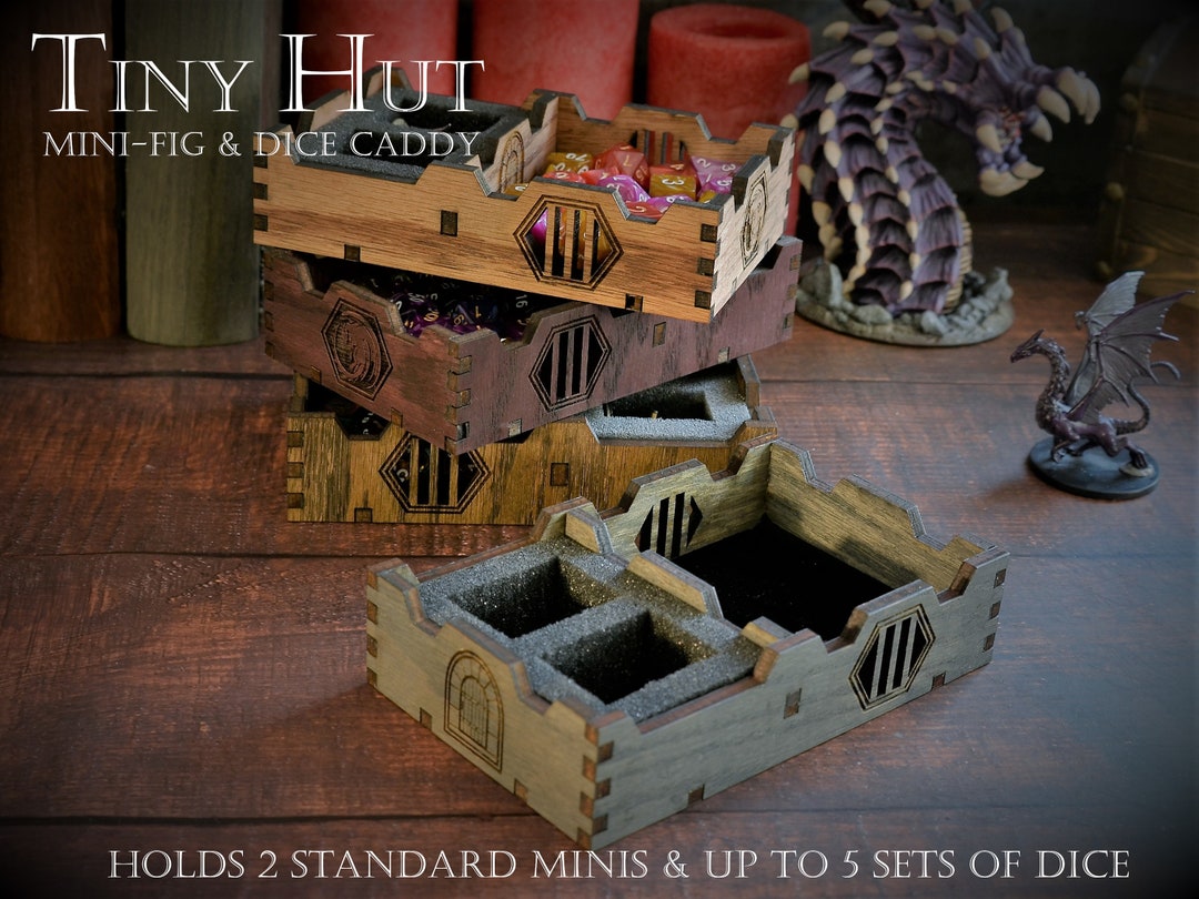 Tiny Hut Mini-fig Dice Caddy for Dungeons and Dragons Pathfinder Dice ...
