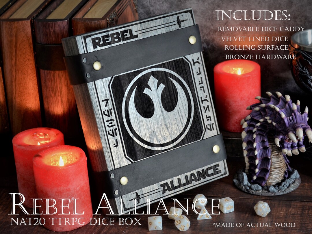 Star Wars Rebel Alliance Dice Box With Dice Tower - Etsy
