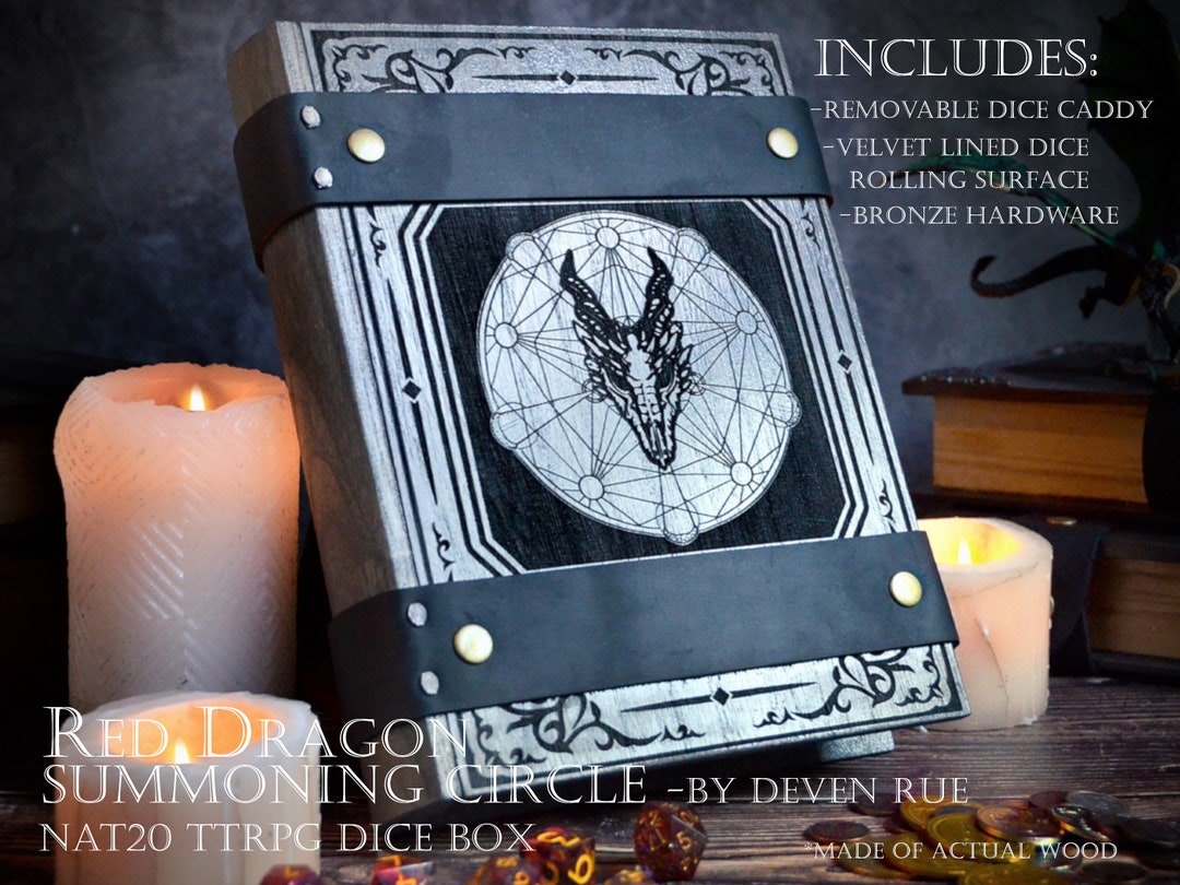 D&D Dice Box - Nat20 "dragon Skull Summoning Circle" Battle Box W/ Dice ...