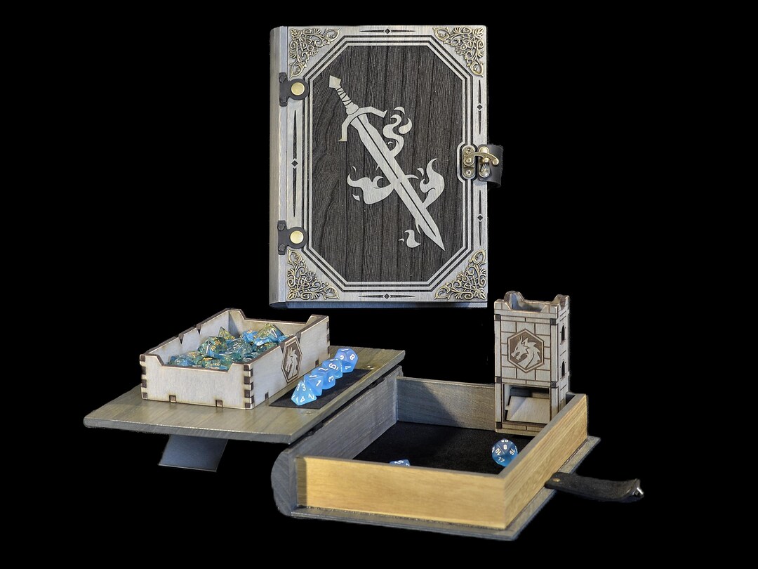 D&D Dice Box - "vorpal Sword" Mystic Battle Box W/ Dice Tower | Dnd ...