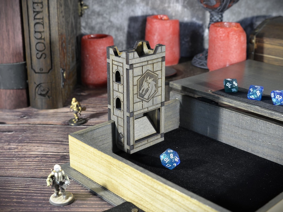 Watchtower Dice Box-attachable Tower for D&D Pathfinder TTRPG Tabletop ...
