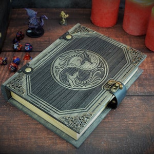 D&D Dice Box yin Yang Mystic Relief Engraved Dice Tome Dnd Dice Tray ...