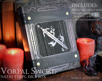 D&D Dice Box yin Yang Mystic Engraved Dice Tome Dnd Dice Tray Spell ...