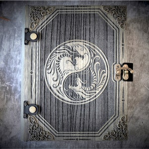 D&D Dice Box yin Yang Mystic Relief Engraved Dice Tome Dnd Dice Tray ...