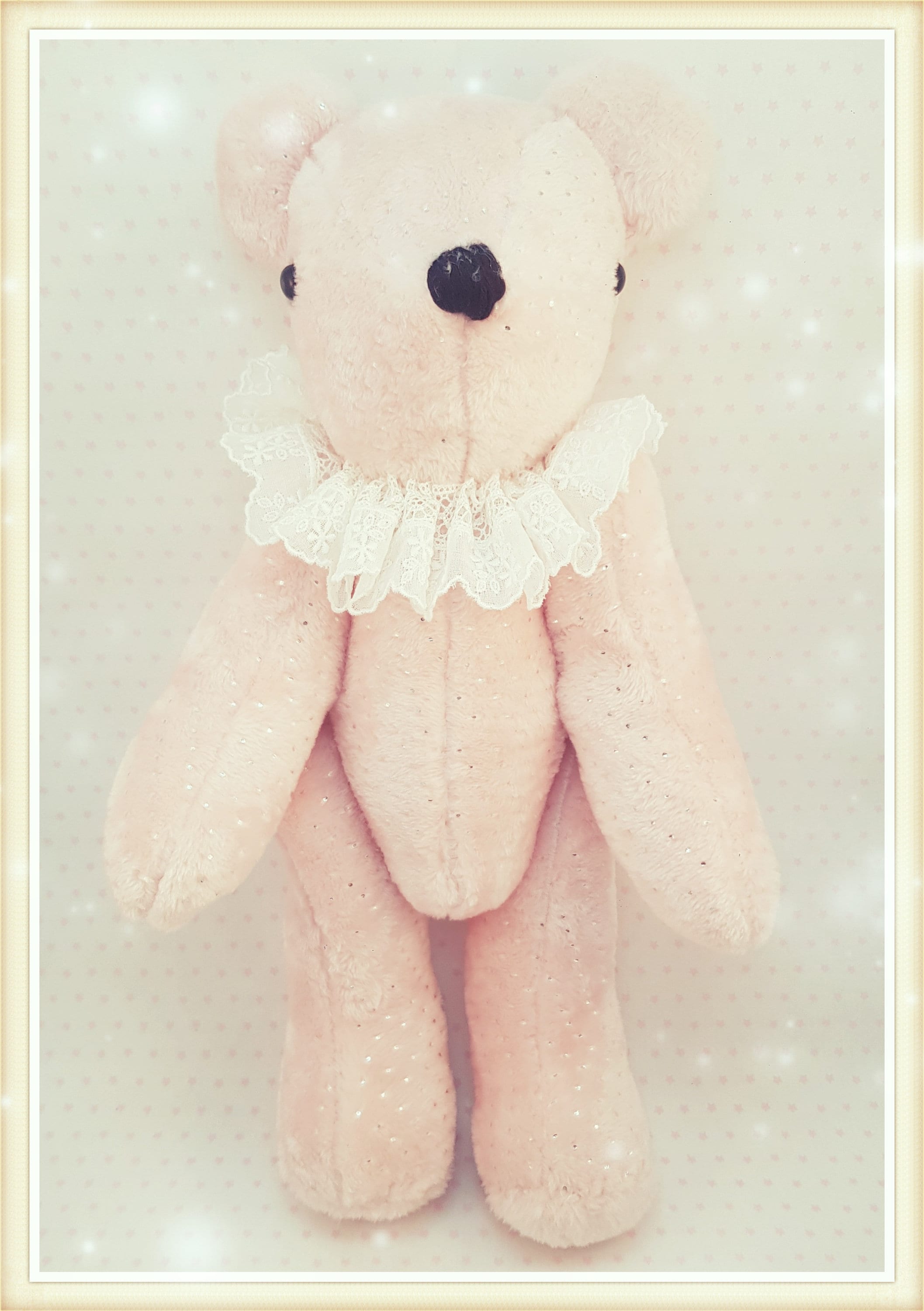 Decorative Glitter Pink Rose Teddy Bear Teddy Bear - Etsy UK