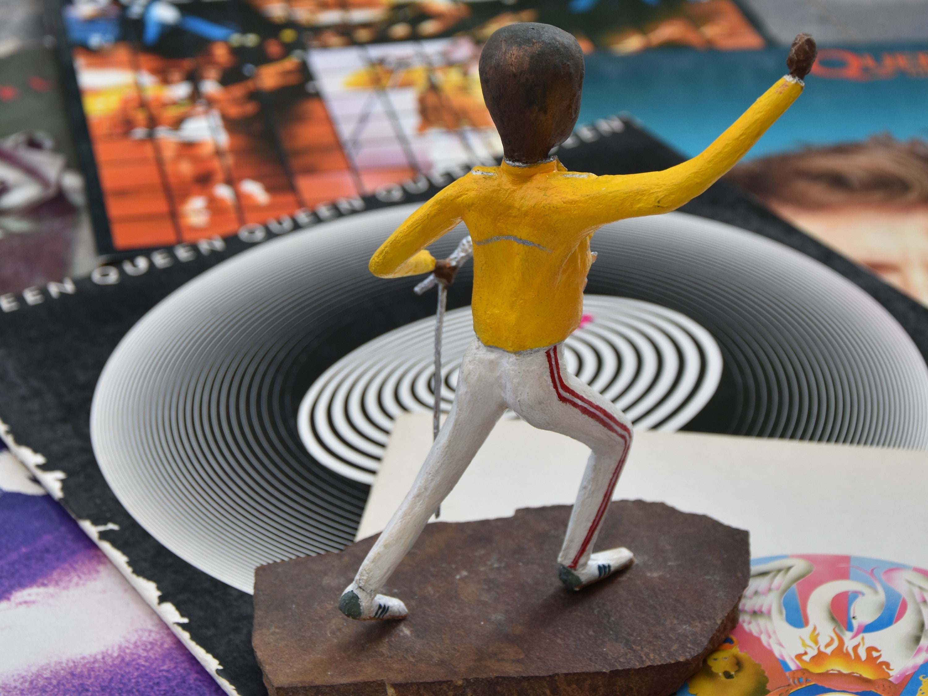 Freddy Mercury Figure Paper Mache Queen Fan Gift Music - Etsy