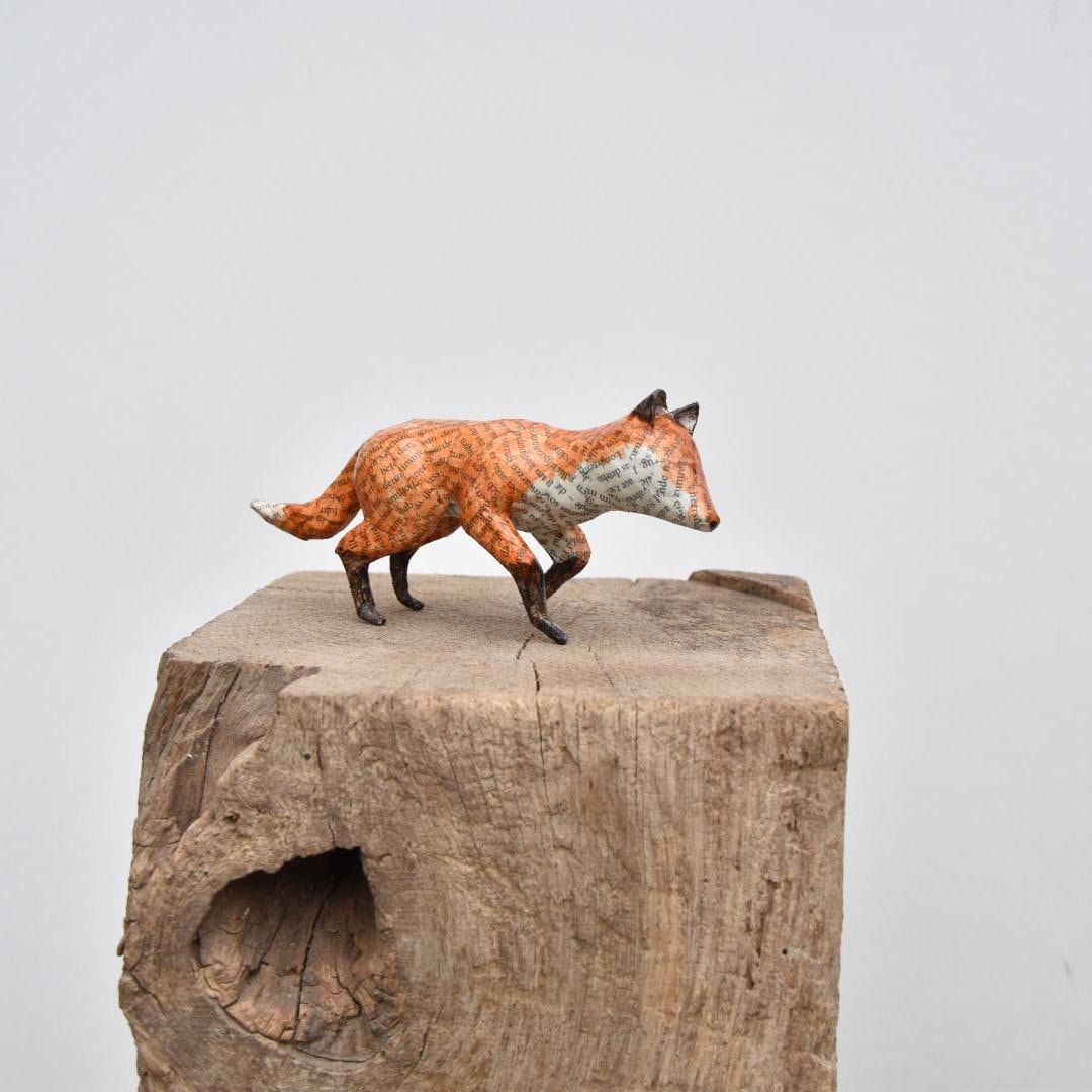 Fairytale Fox - Handcrafted Paper Mache Animal Sculpture | Lifelike ...