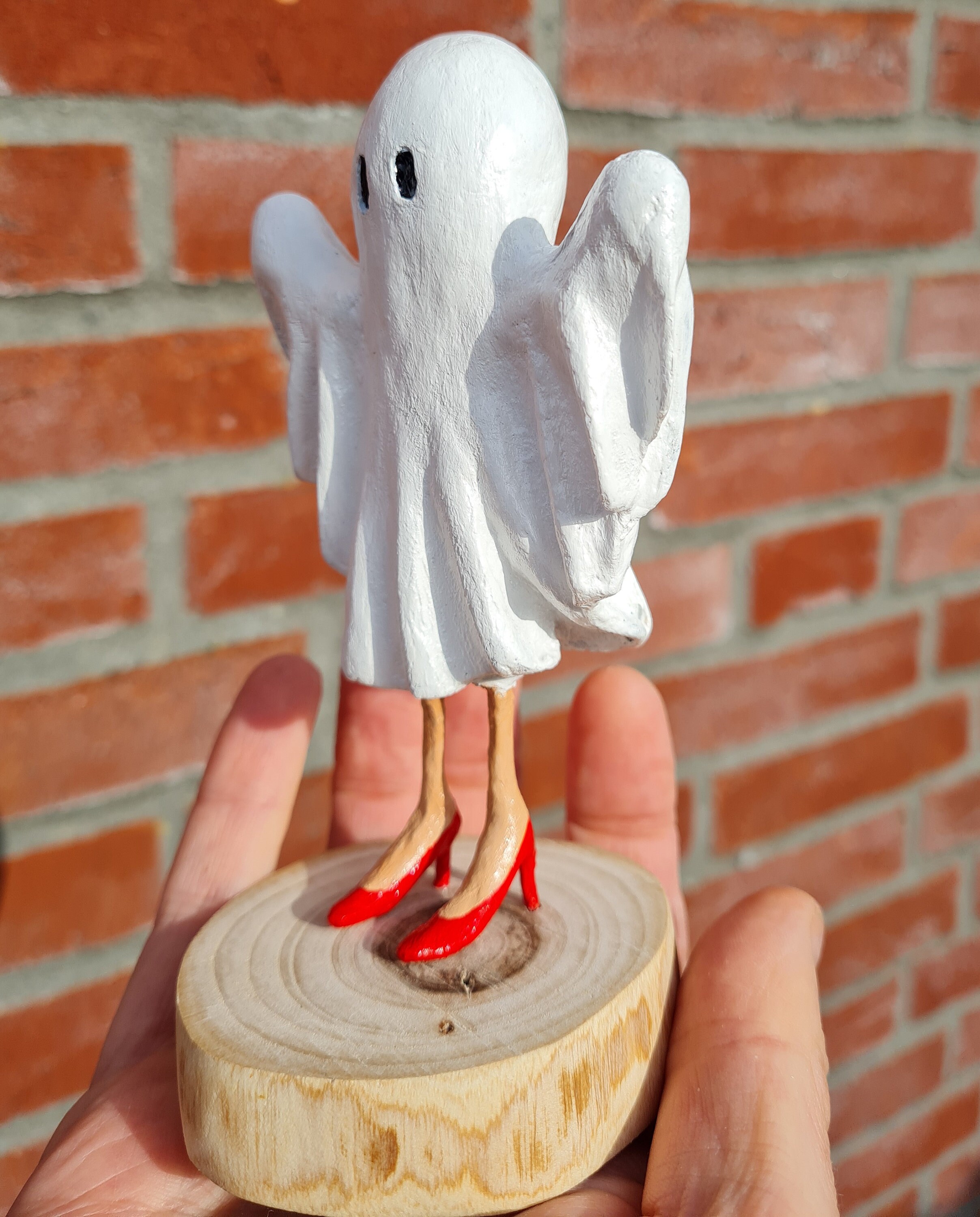 Unique Paper Mache Ghost Figurine With Stylish High Heels - Etsy