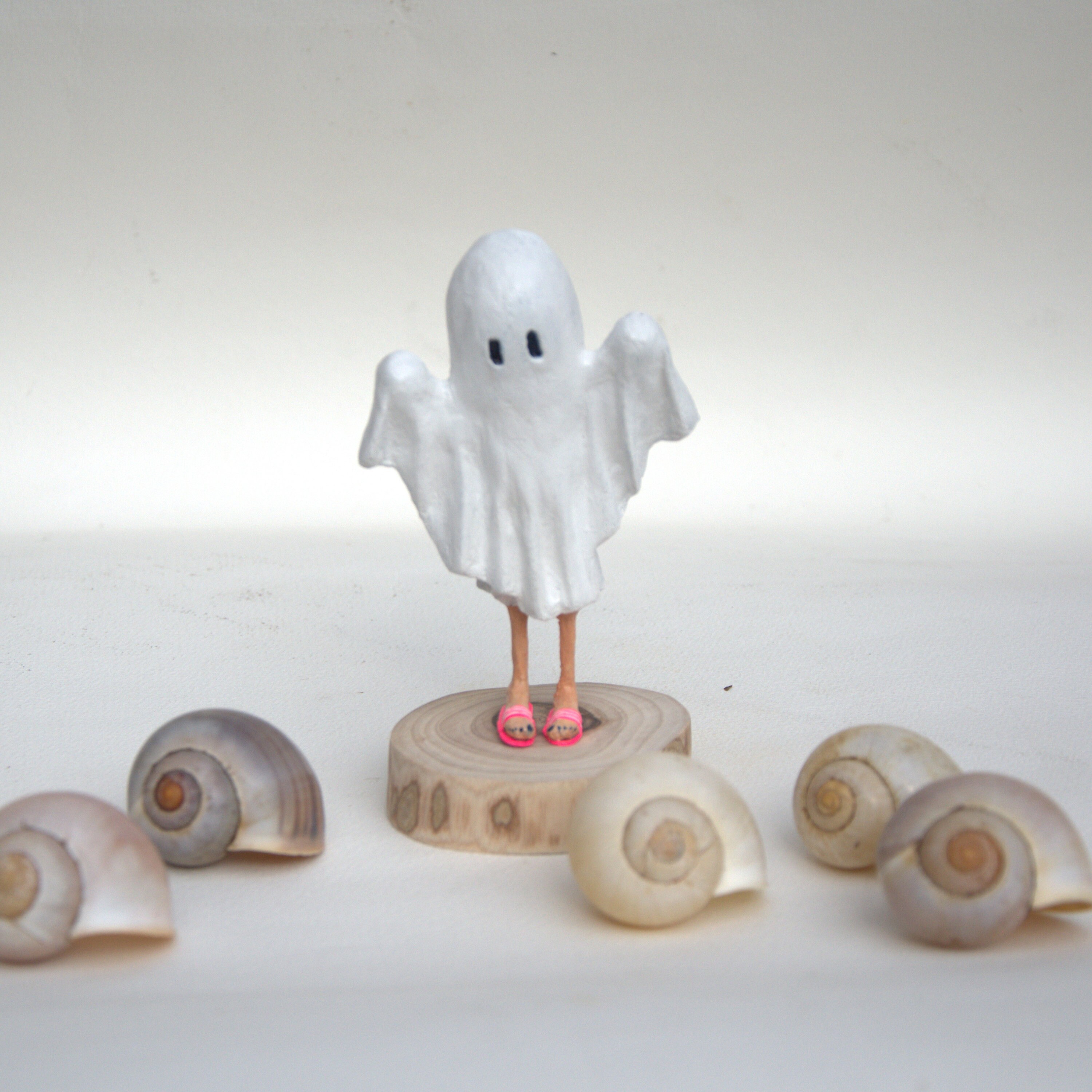 Cute and Haunted: Paper Mache Sweet Ghost Decor Gift for - Etsy