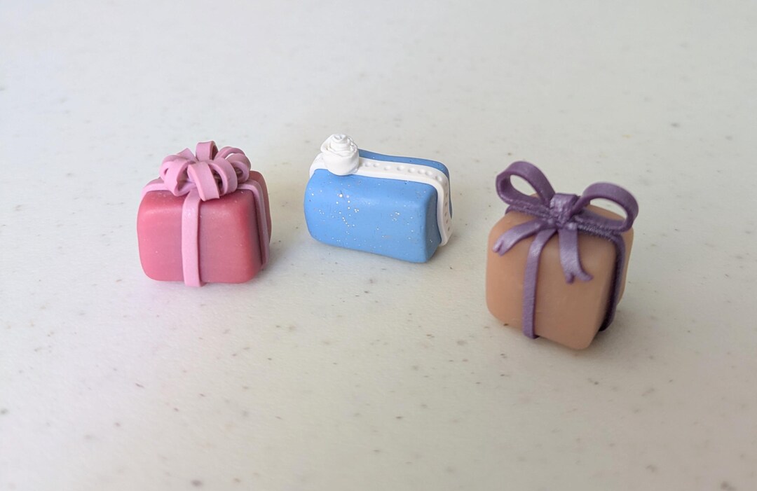 Handmade Polymer Clay Miniature Presents, Set of 3 - Etsy