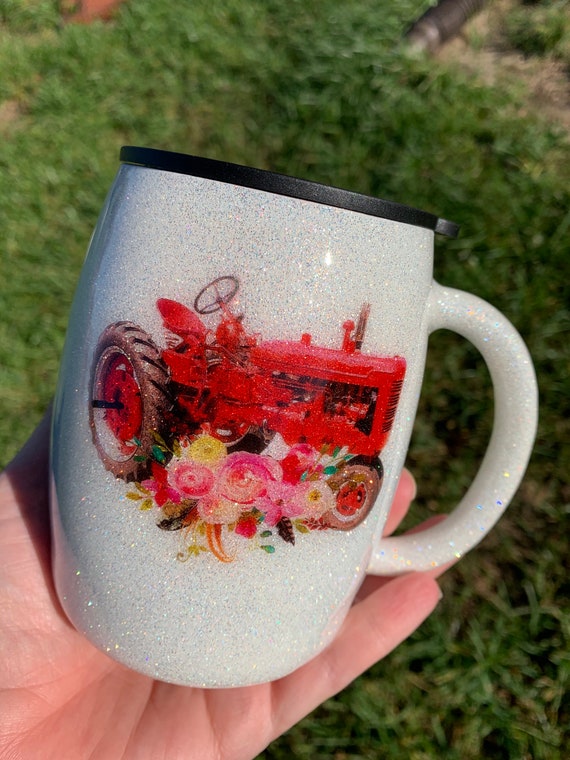 Red Tractor Case IH Farmall Insulated Glitter Coffee Mug | Etsy