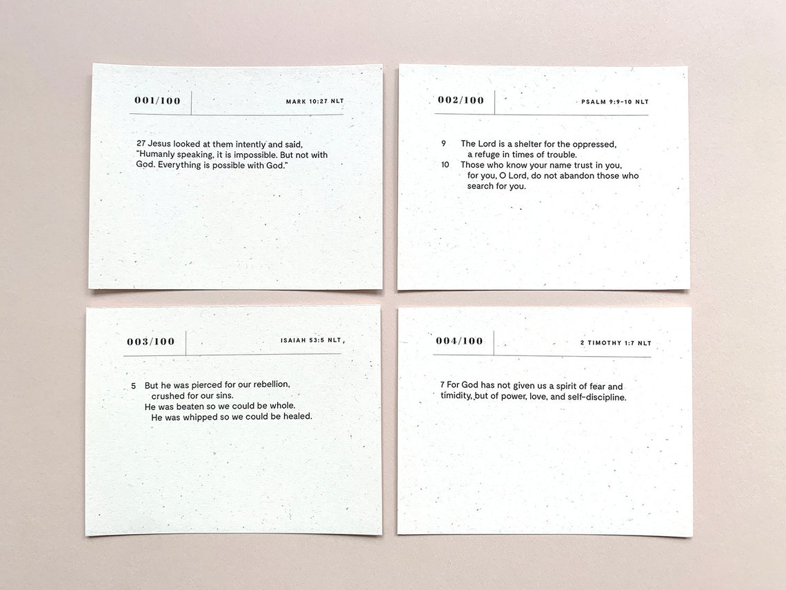 100 Healing Scripture Card Printable Memory Verse Digital Scripture ...