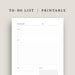 Minimalist to Do List Printable Minimal List Daily Goal Template to Do ...