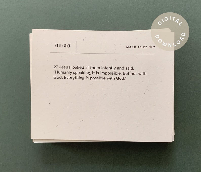 50 Unique Healing Scripture Cards Printable Prayer Cards Digital ...