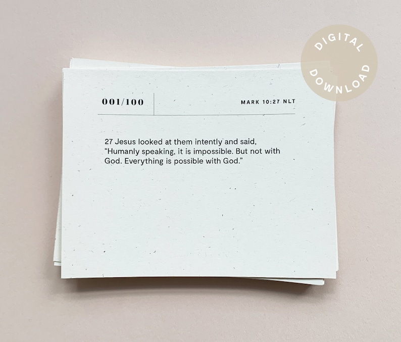 100 Healing Scripture Card Printable Memory Verse Digital Scripture ...