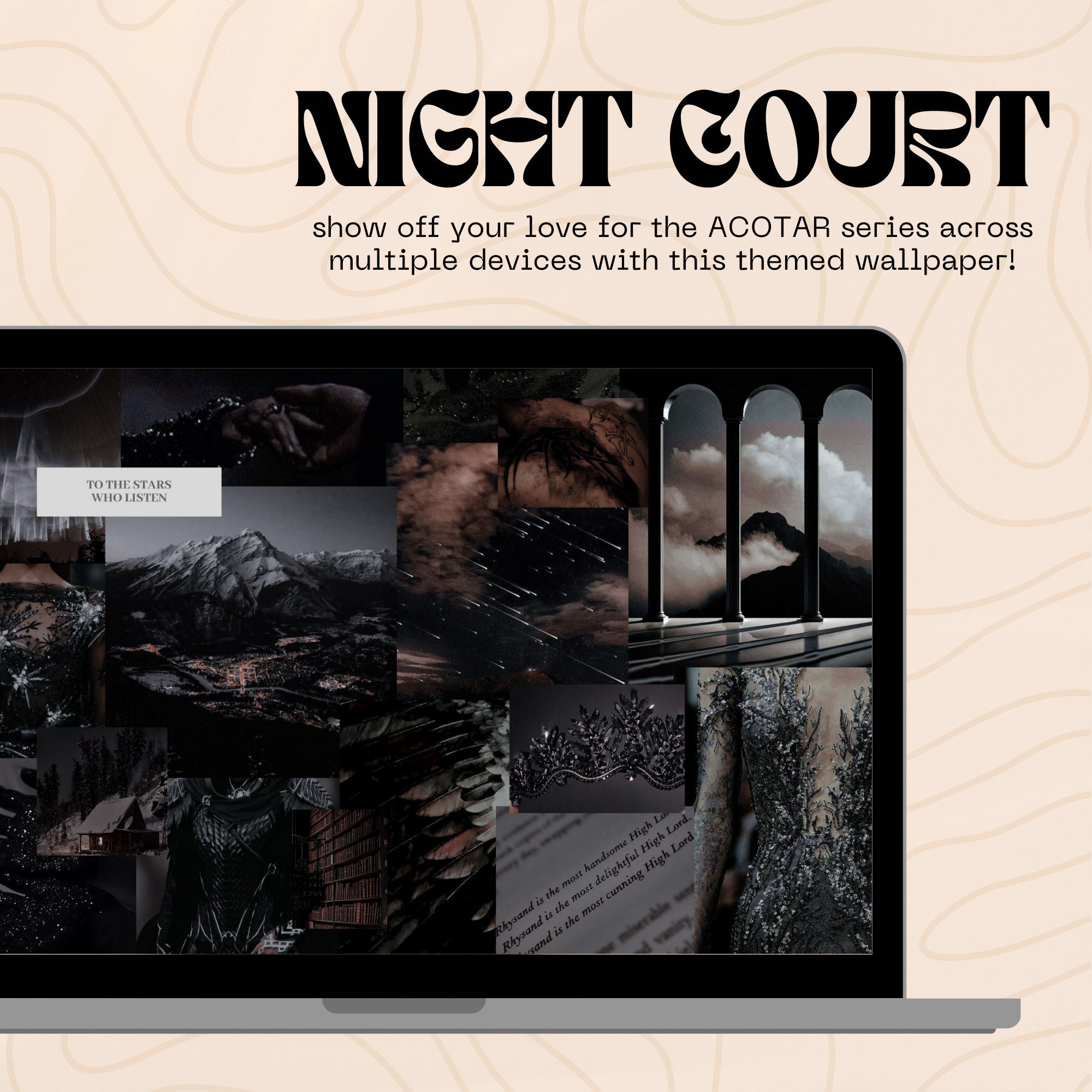 Night Court ACOTAR Wallpaper | SJM Dark Academia Desktop Wallpaper ...