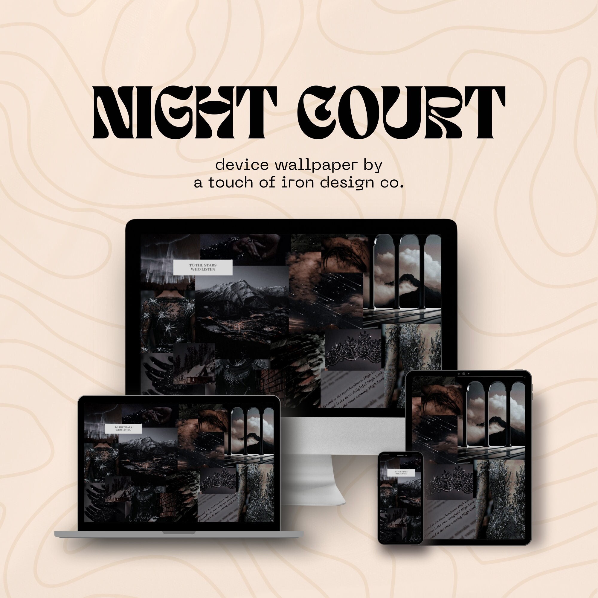 Night Court ACOTAR Wallpaper | SJM Dark Academia Desktop Wallpaper ...