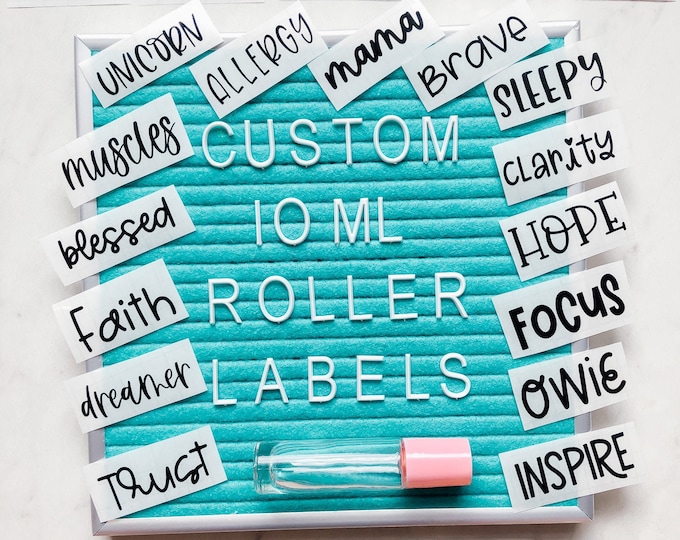 Custom Roller Bottle Labels 10 Ml Roller Bottle Stickers Essential Oil ...