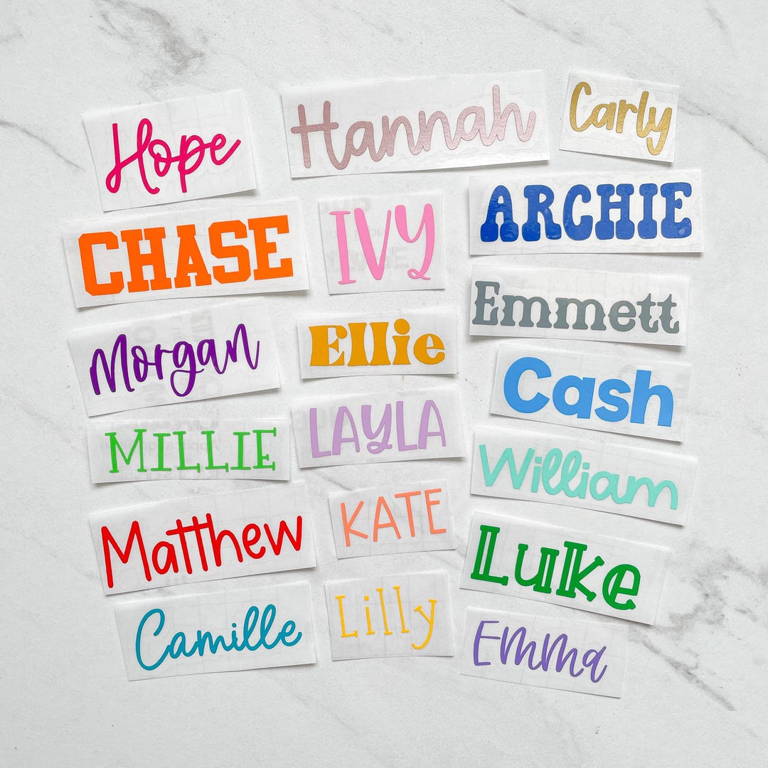 Custom Name Decals, Name Decals, Name Stickers, School Supply Labels ...
