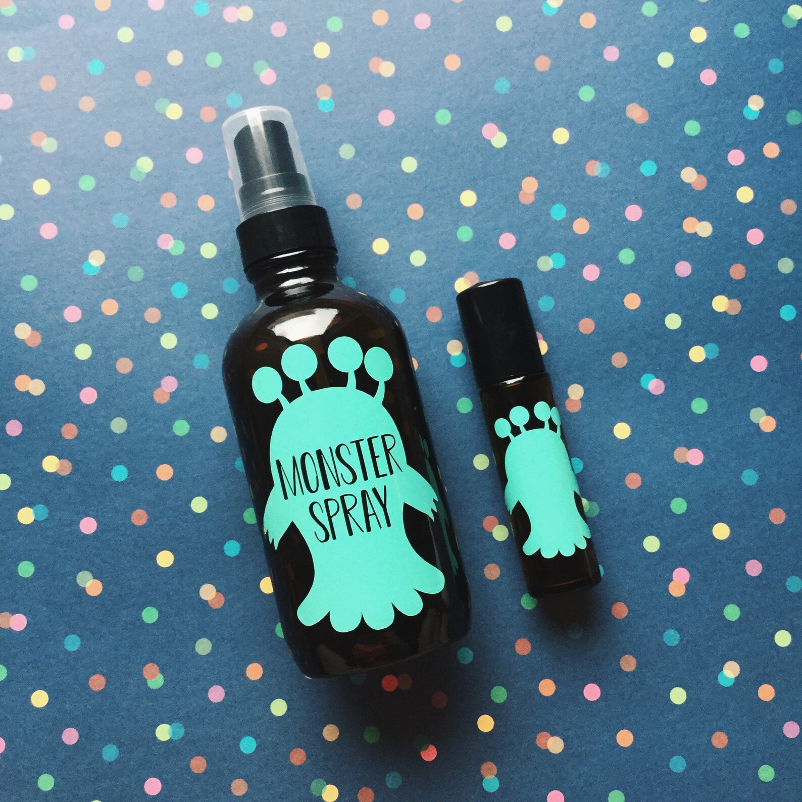 Monster Spray Label Essential Oil Labels No More Monsters - Etsy