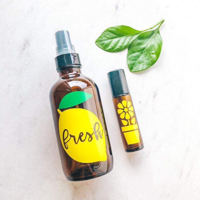 Spring Essential Oil Labels Essential Oil Labels Fresh Lemon | Etsy