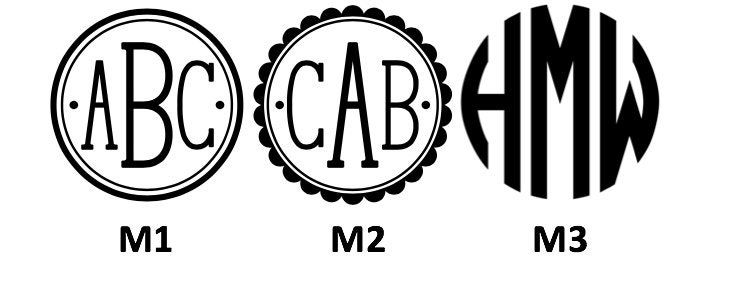 Custom Monogram Decals Phone Decal Monogram Car Decal | Etsy