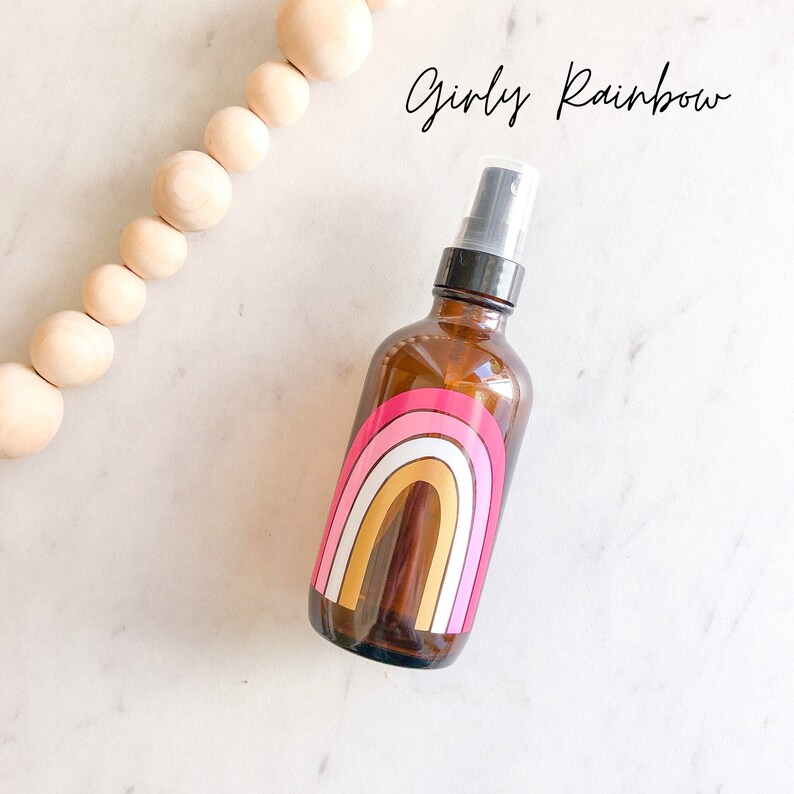 Rainbow Essential Oil Label Rainbow Decal Essential Oil | Etsy