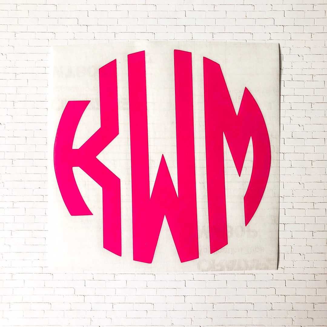 Custom Monogram Decals, Phone Decal, Monogram Car Decal, Monogram ...