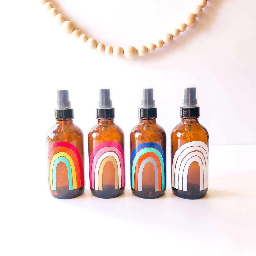 Rainbow Essential Oil Label, Rainbow Decal, Essential Oil Label ...