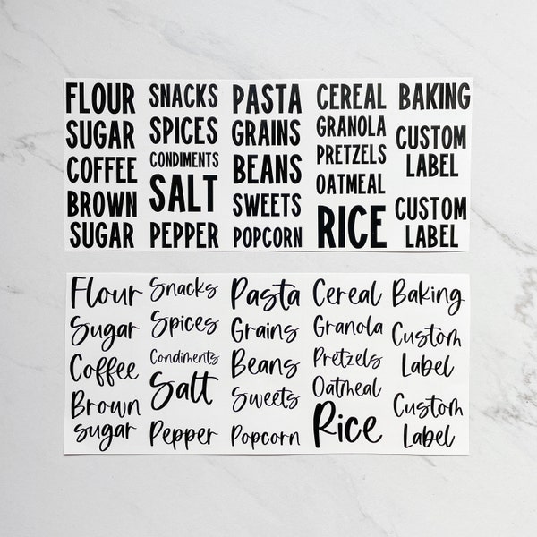Custom Pantry Labels - Etsy