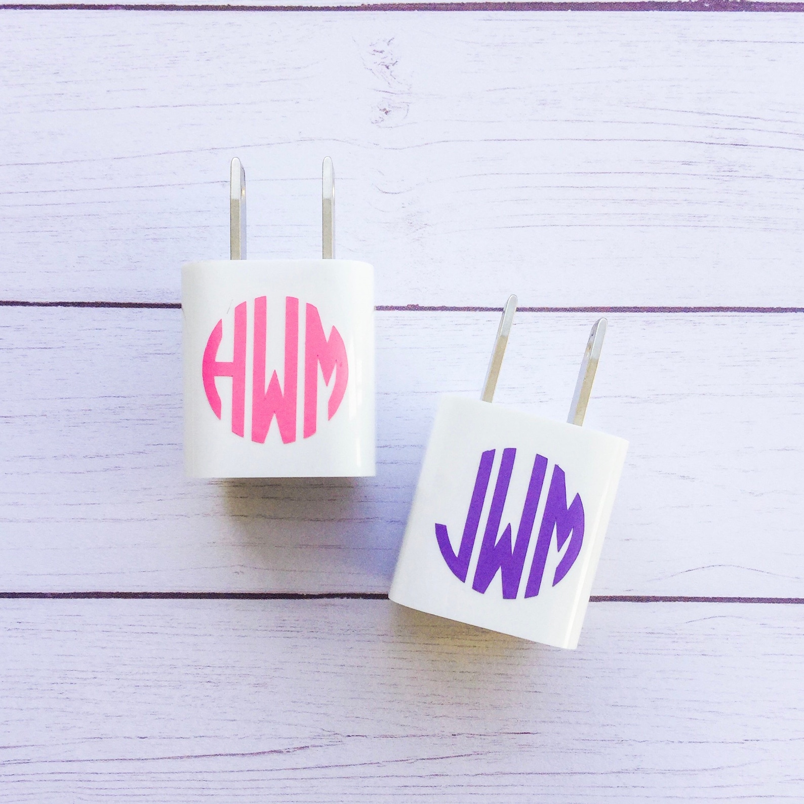 Monogram Phone Charger Label Monogram Phone Charger Decal - Etsy