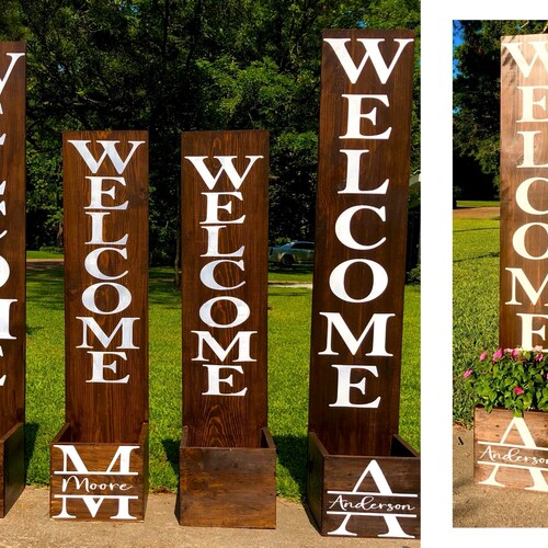 Beautiful Porch Sign With Planter Box-plant - Etsy