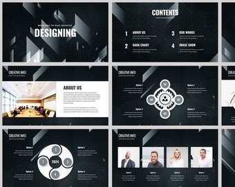 Modern Clean Business Report Powerpoint Template - Etsy